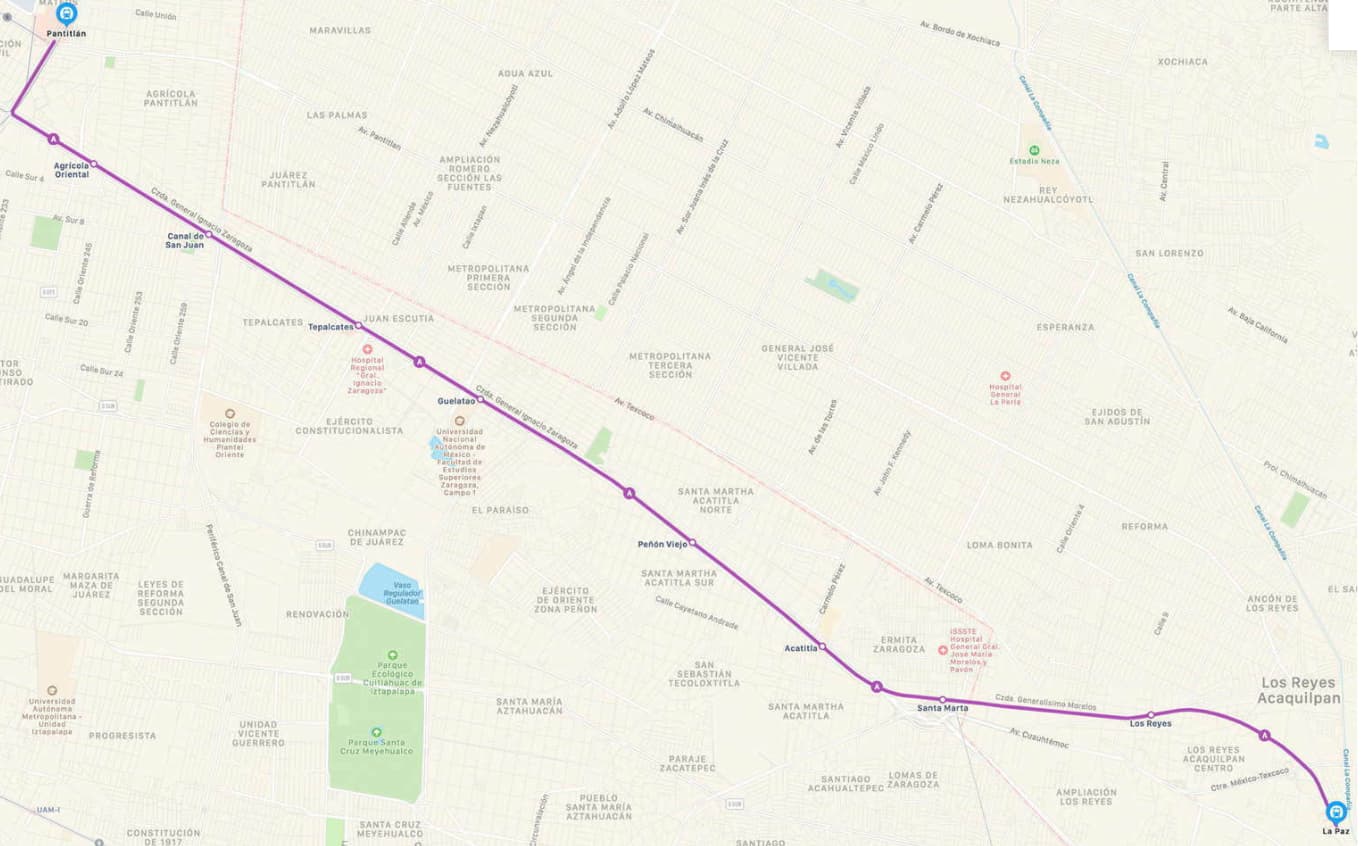 Mapa metro línea A - Metro CDMX Descarga plano